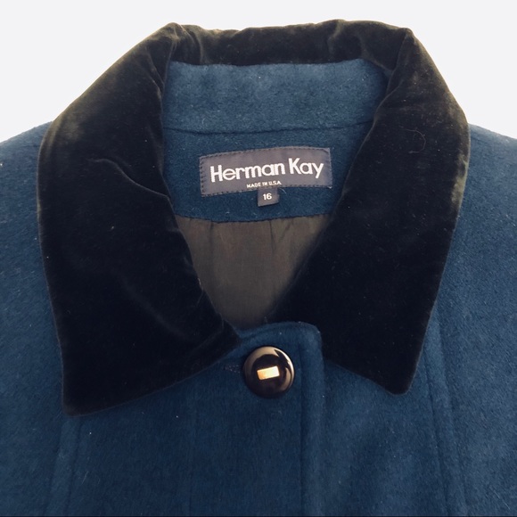 Herman Kay | Jackets & Coats | Vintage Herman Kay Wool Coat Black ...